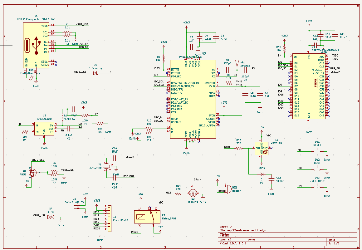 ESP32 NFC Reader - Hardware Project - Blueprint
